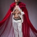 Red Cape in Veil for Men Event Festival Stage Singer - Etsy