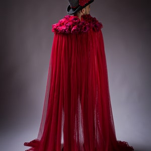 Red Cape in Veil for Men, Event, Festival, Stage, Singer Costumes - Etsy