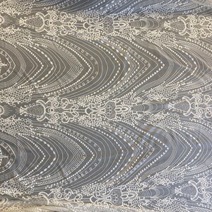 Embroidered Sheer Silk Chiffon Fabric by the Yard, Bridal Fabric by the ...