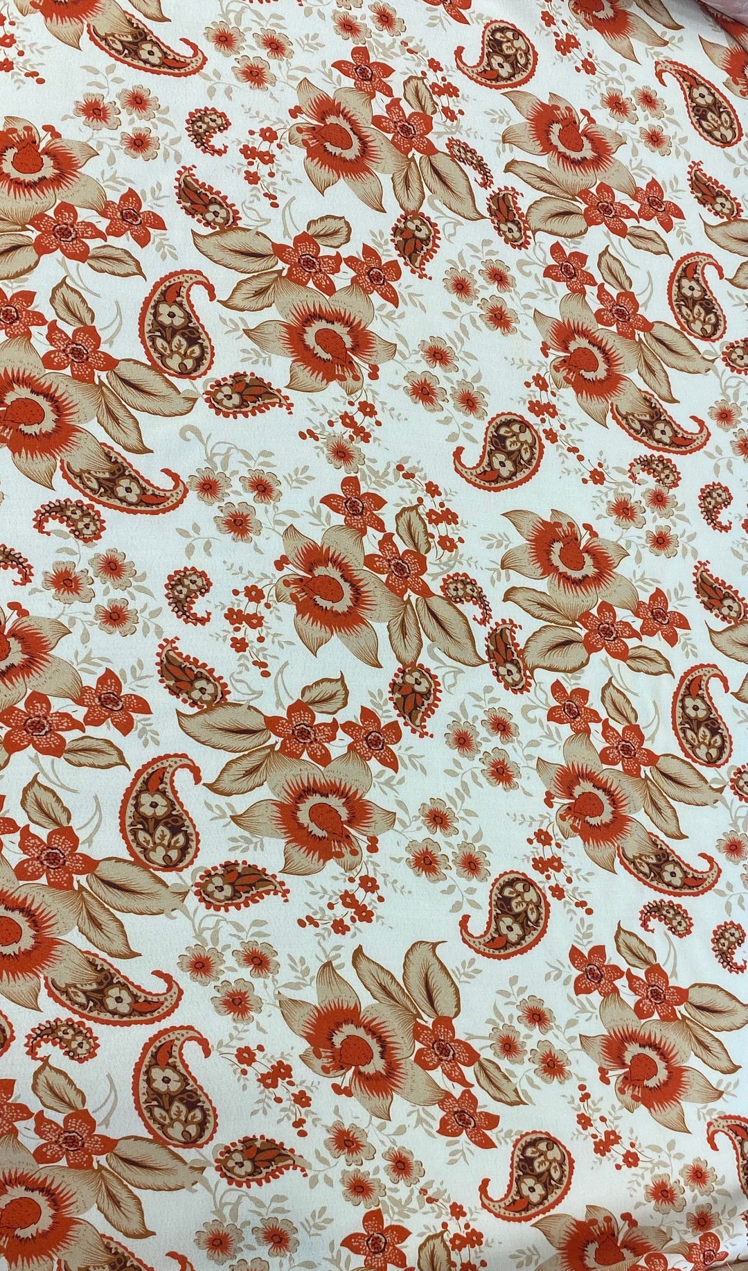 Paisley Rayon Staple Fabric, Printed Rayon, Rayon by the Yard, Fabric ...
