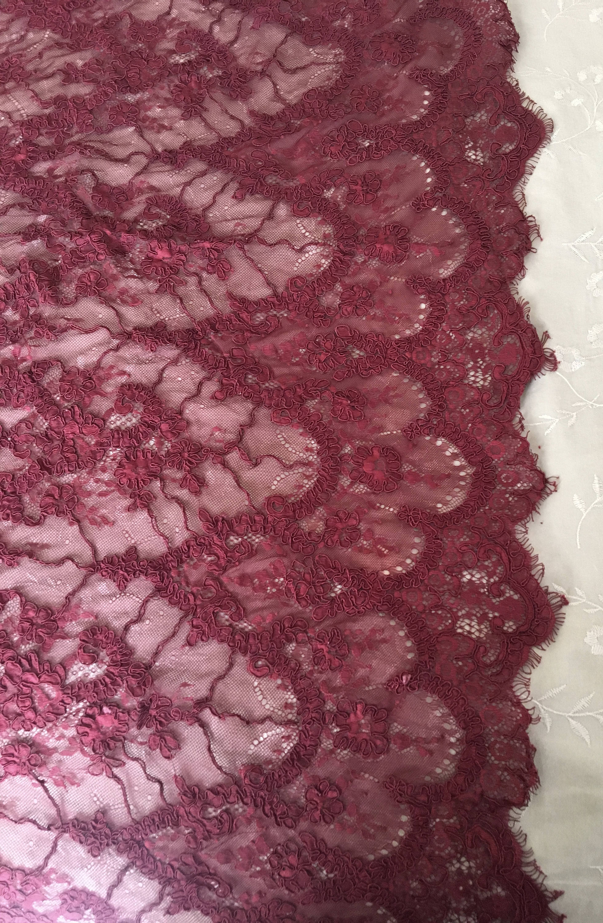 SALE Ox Blood Lace by the Yard Designer Lace by the Yard | Etsy
