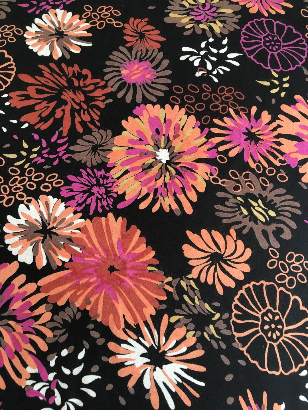 1.25 Yards Fireworks Rayon Fabric by the Yard, Rayon Challis Fabric by ...