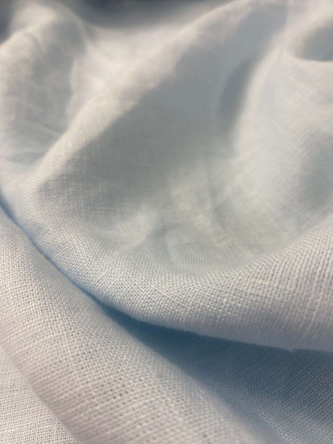 Powder Blue Linen Fabric, Light Blue Linen Fabric by the Yard, Blue ...