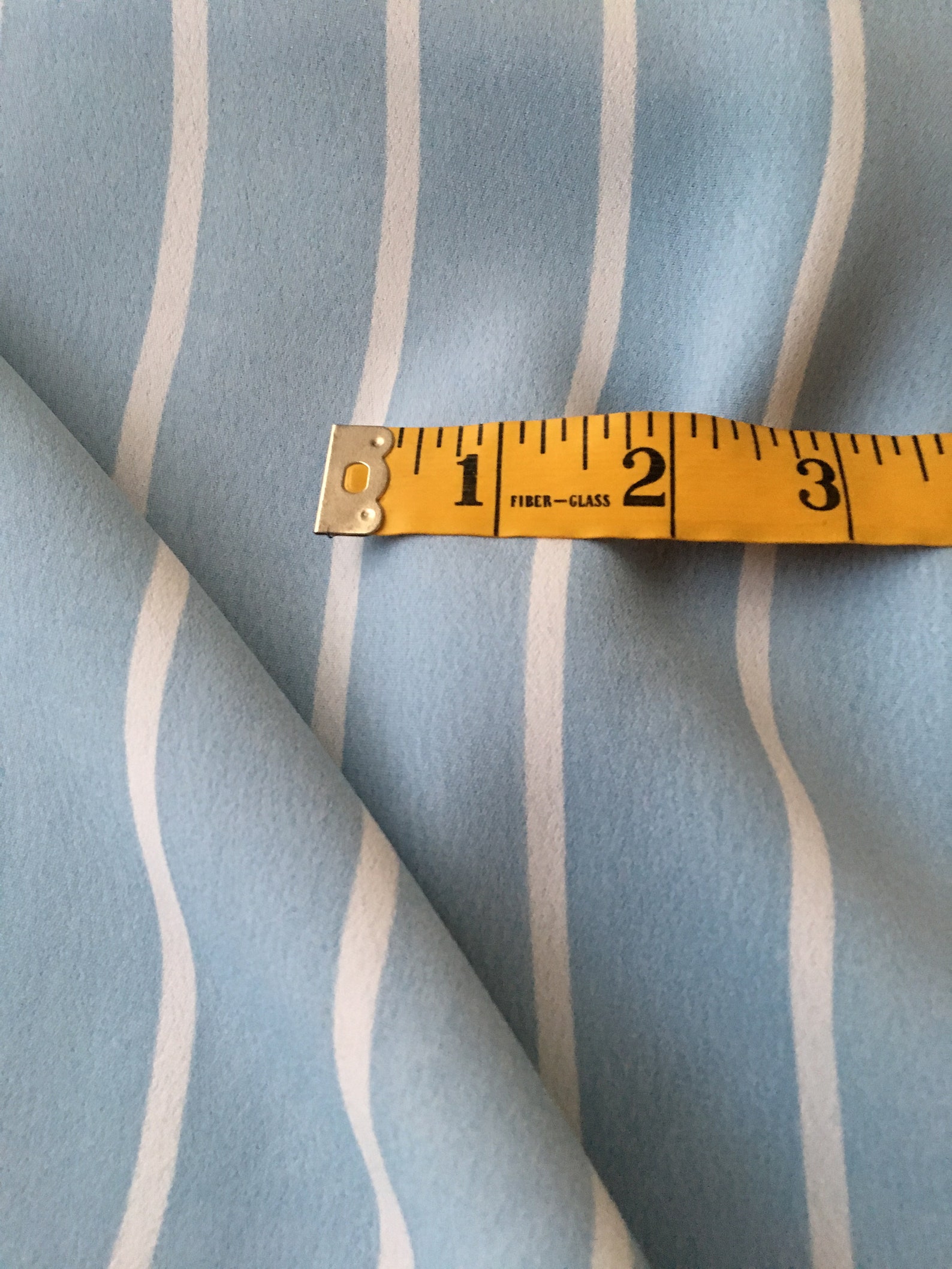 Powder Blue Striped Rayon Crepe Blue Striped Crepe Fabric by - Etsy
