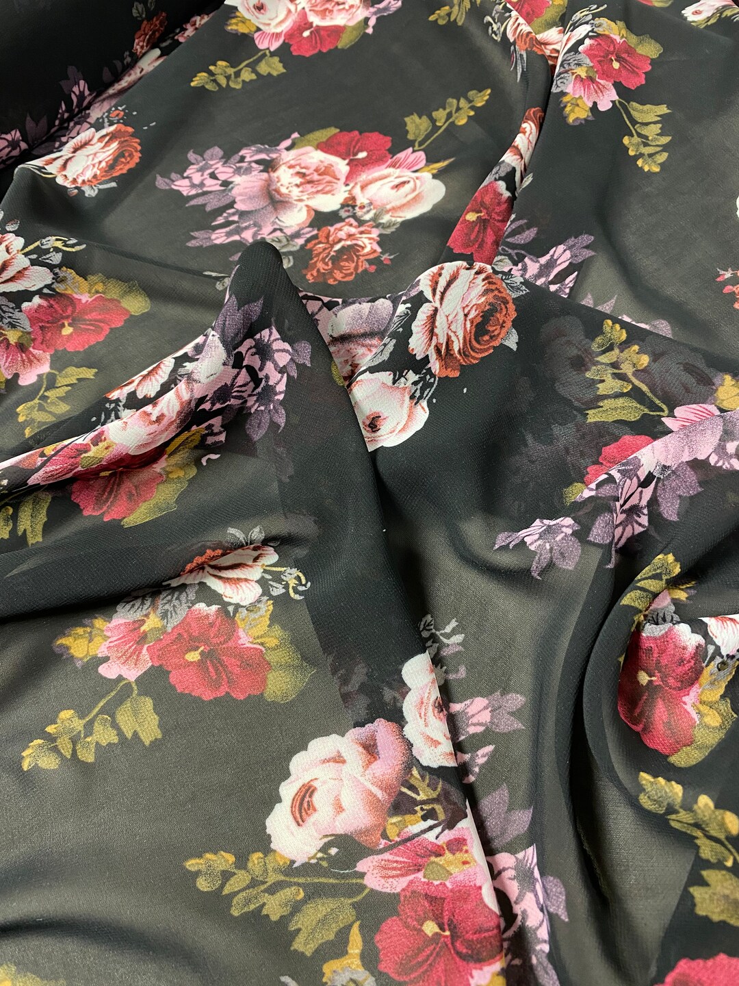 Antique Rose Sheer Polyester Fabric: Apparel Yardage (55" Width) - Etsy