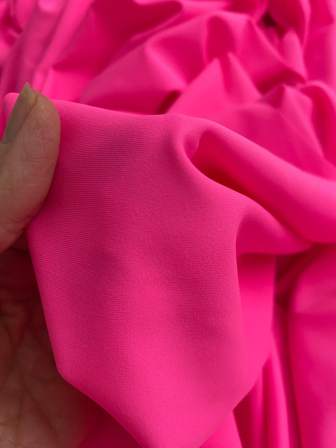 4 Way Stretch Neon Pink Spandex Fabric, Bubble Gum Pink Spandex by the ...