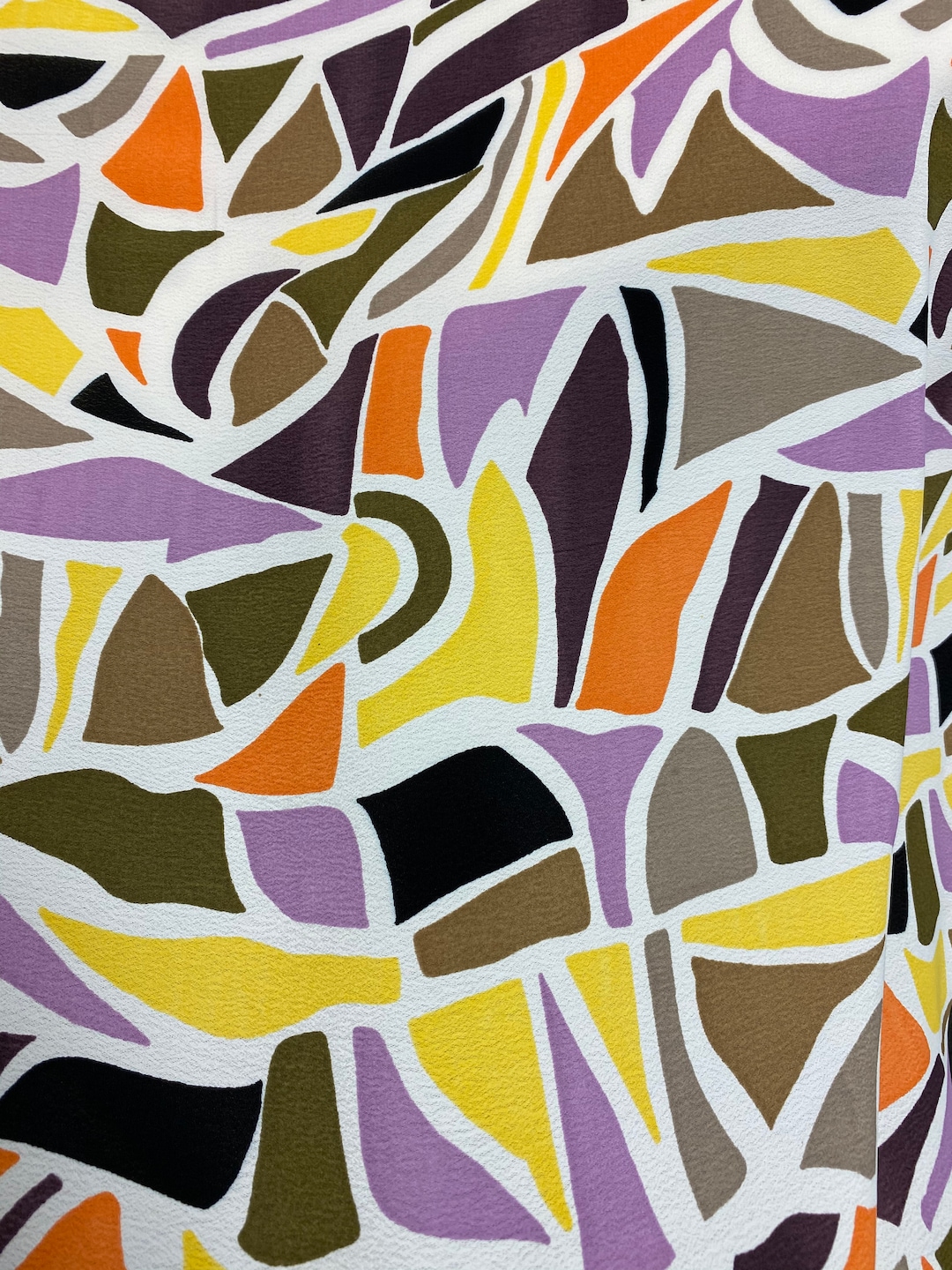Color Cut-outs Rayon Crepe Fabric by the Yard, Rayon Crepe Fabric ...