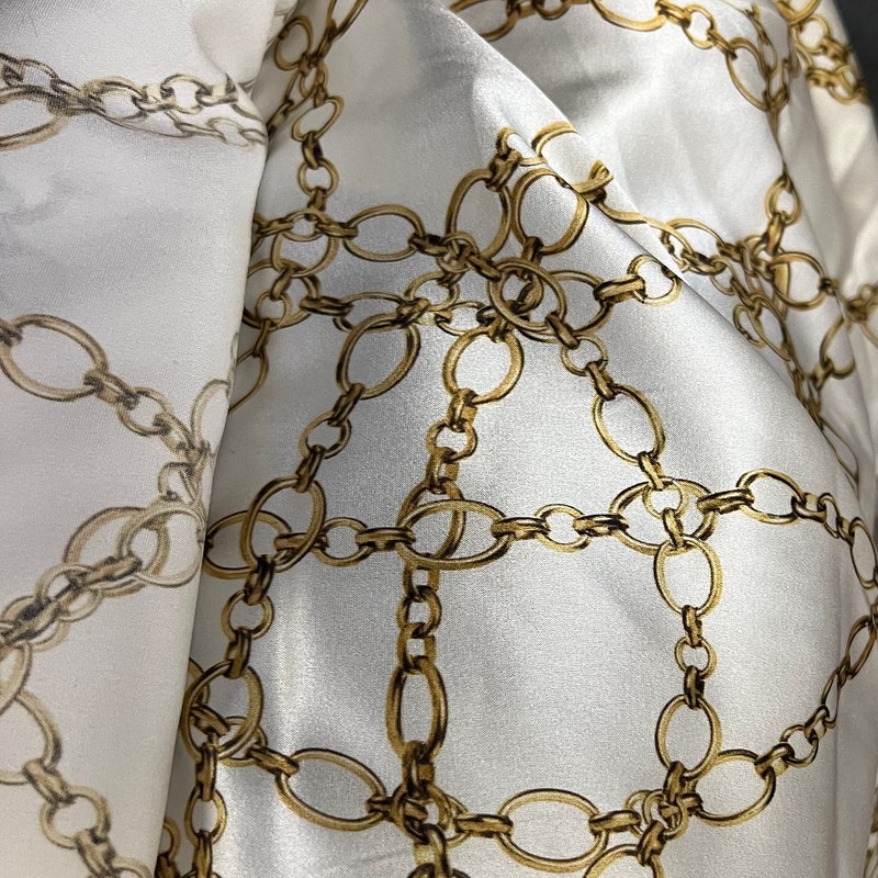 Chain Print Fabric - Etsy