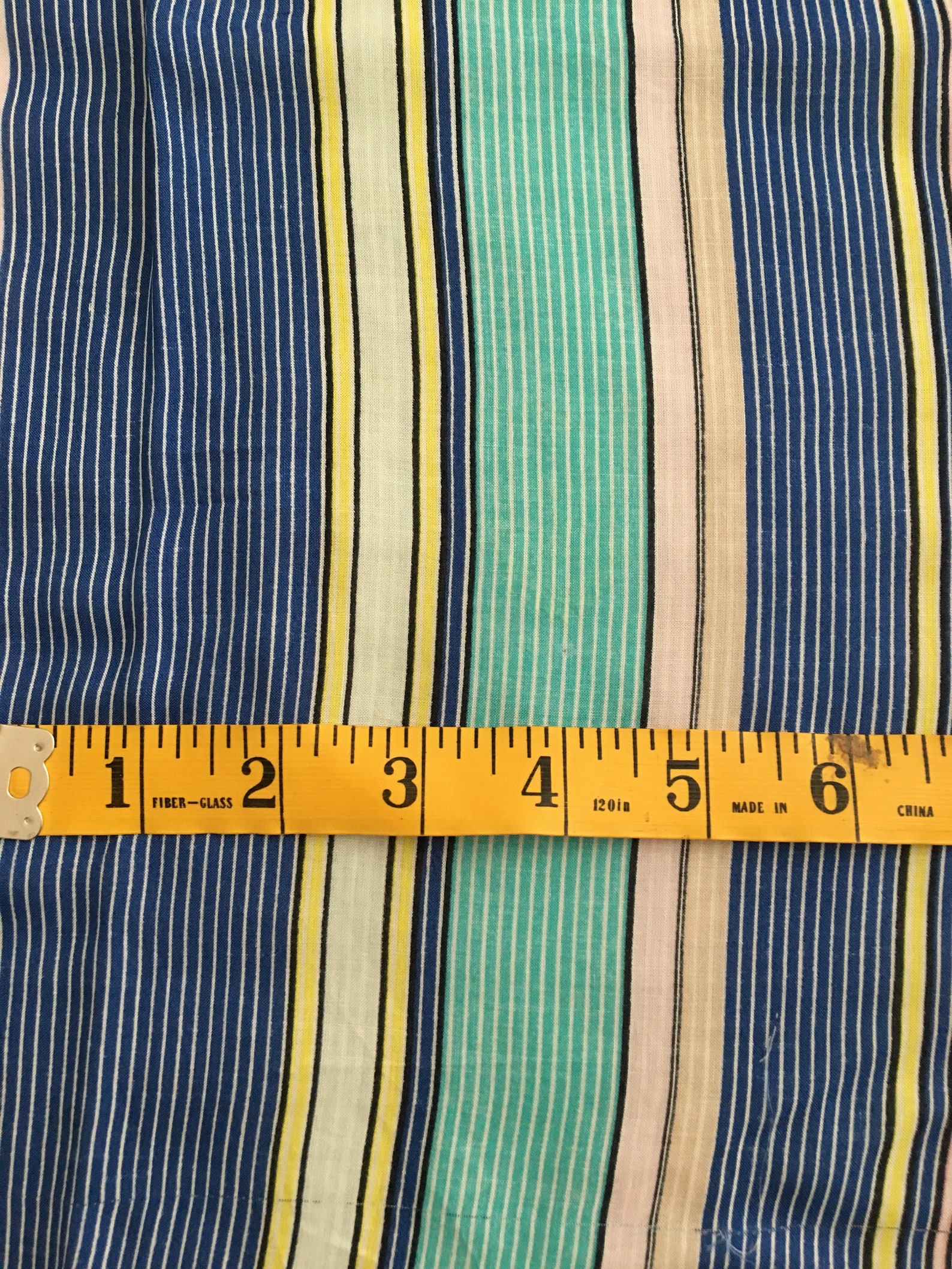 Striped Rayon Staple Fabric Printed Rayon Rayon by the Yard | Etsy