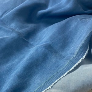 1.25 Yards Blue Tencel Fabric by the Yard, Tencel Yardage, Blue Fabric ...