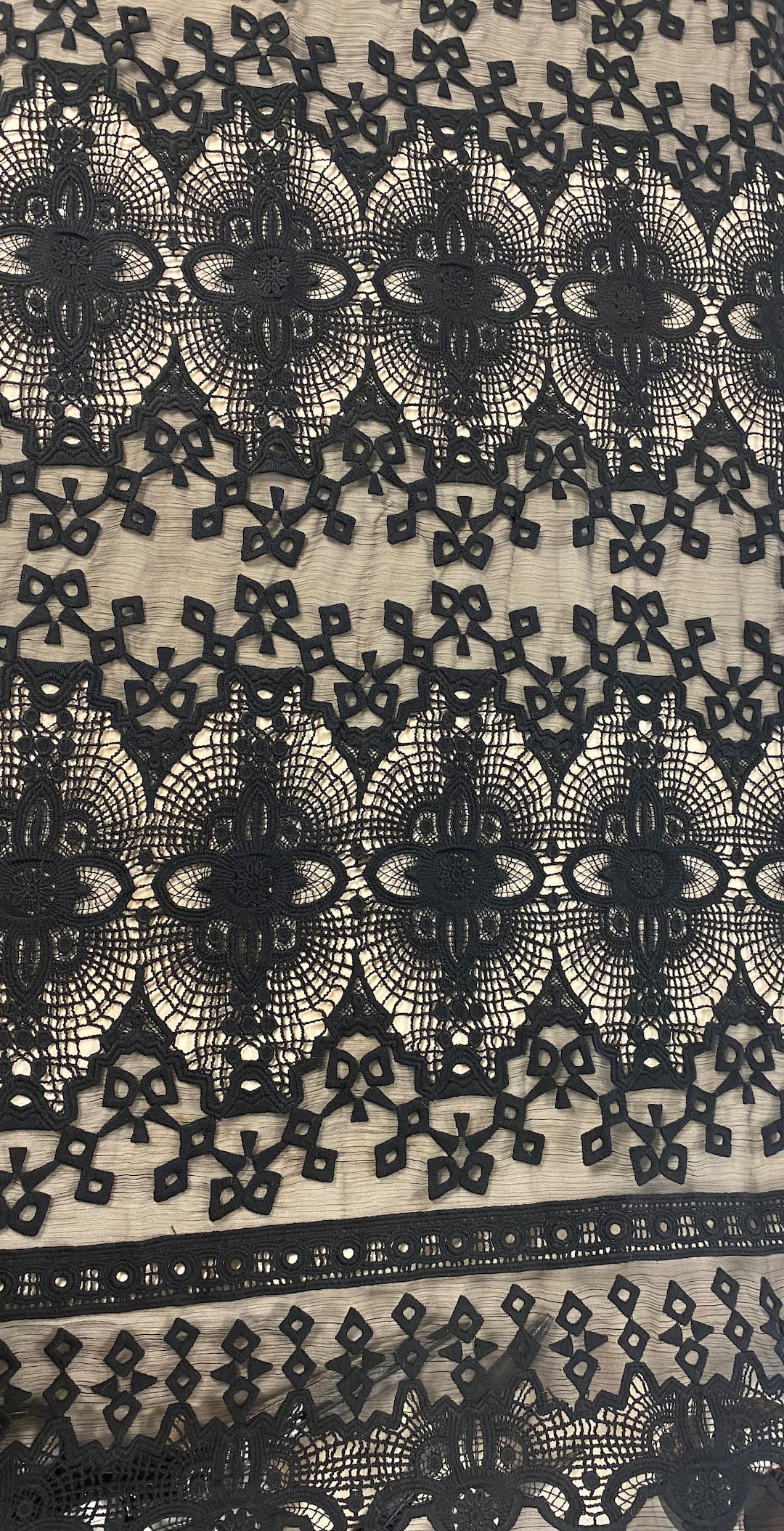 Exquisite Black Embroidery Lace by the Yard, Fabric by the Yard ...