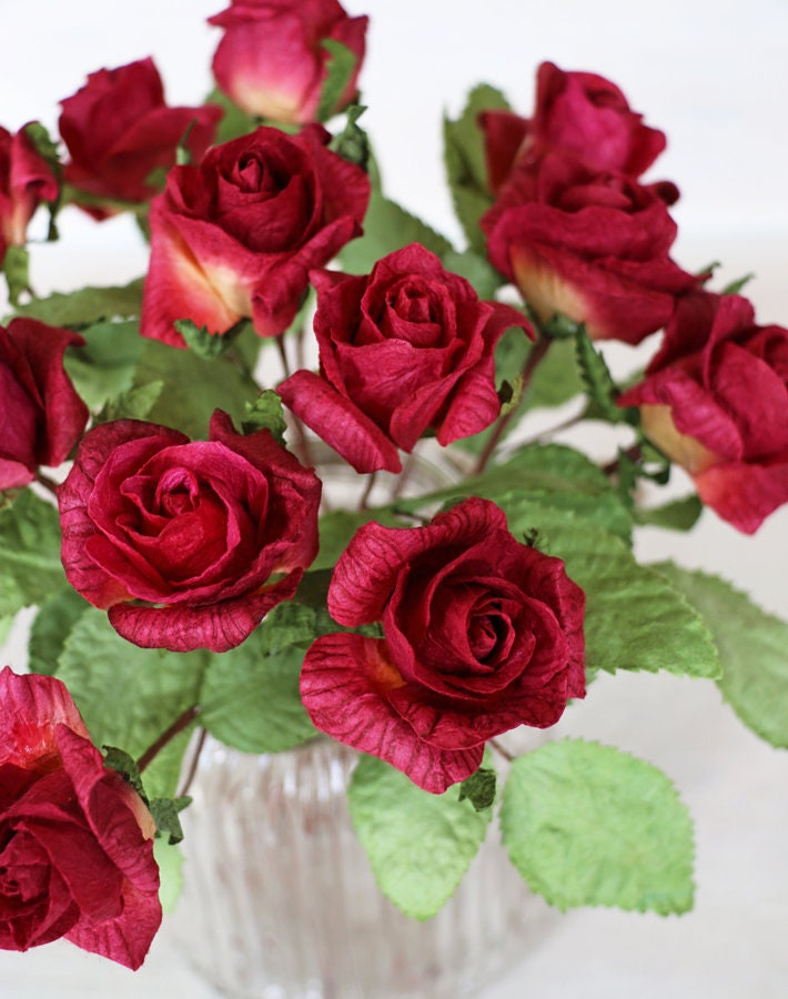 Paper Rose Bouquet | Handmade Paper Flowers for Anniversary, Wedding ...