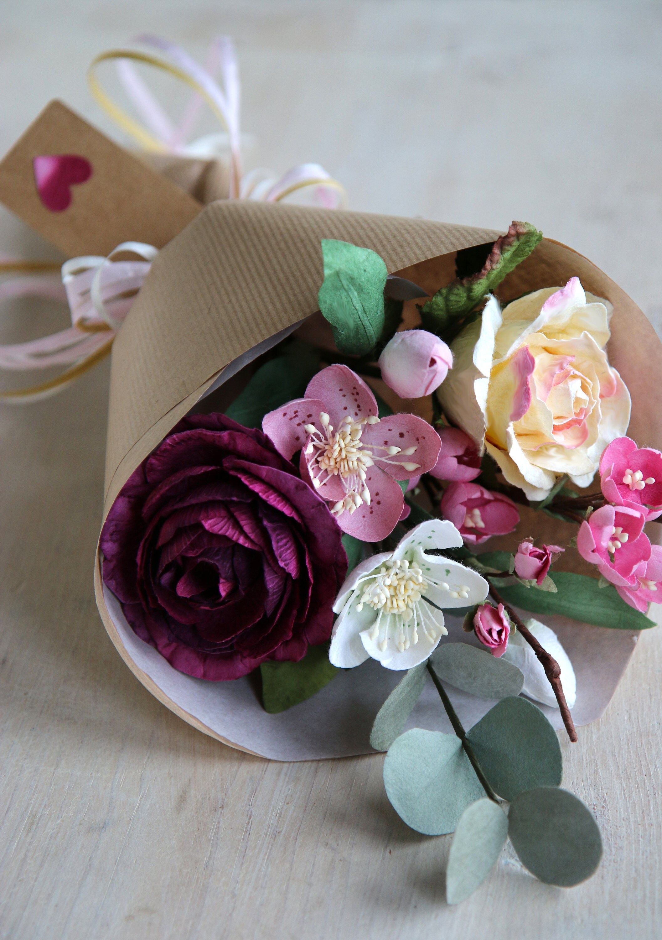 Spring Paper Flower Posy | Paper Gift for Anniversary, Birthday or ...