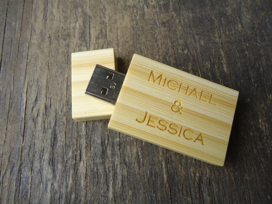 8 GB USB Engraved Flash Drive Light Bamboo Style | Etsy