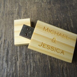 8 GB USB Engraved Flash Drive Light Bamboo Style Engraving Included - Etsy