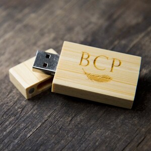 8 GB USB Engraved Flash Drive Light Bamboo Style Engraving Included - Etsy