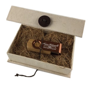 USB Flash Drive Bamboo Swivel Handmade Box Bundle - Etsy