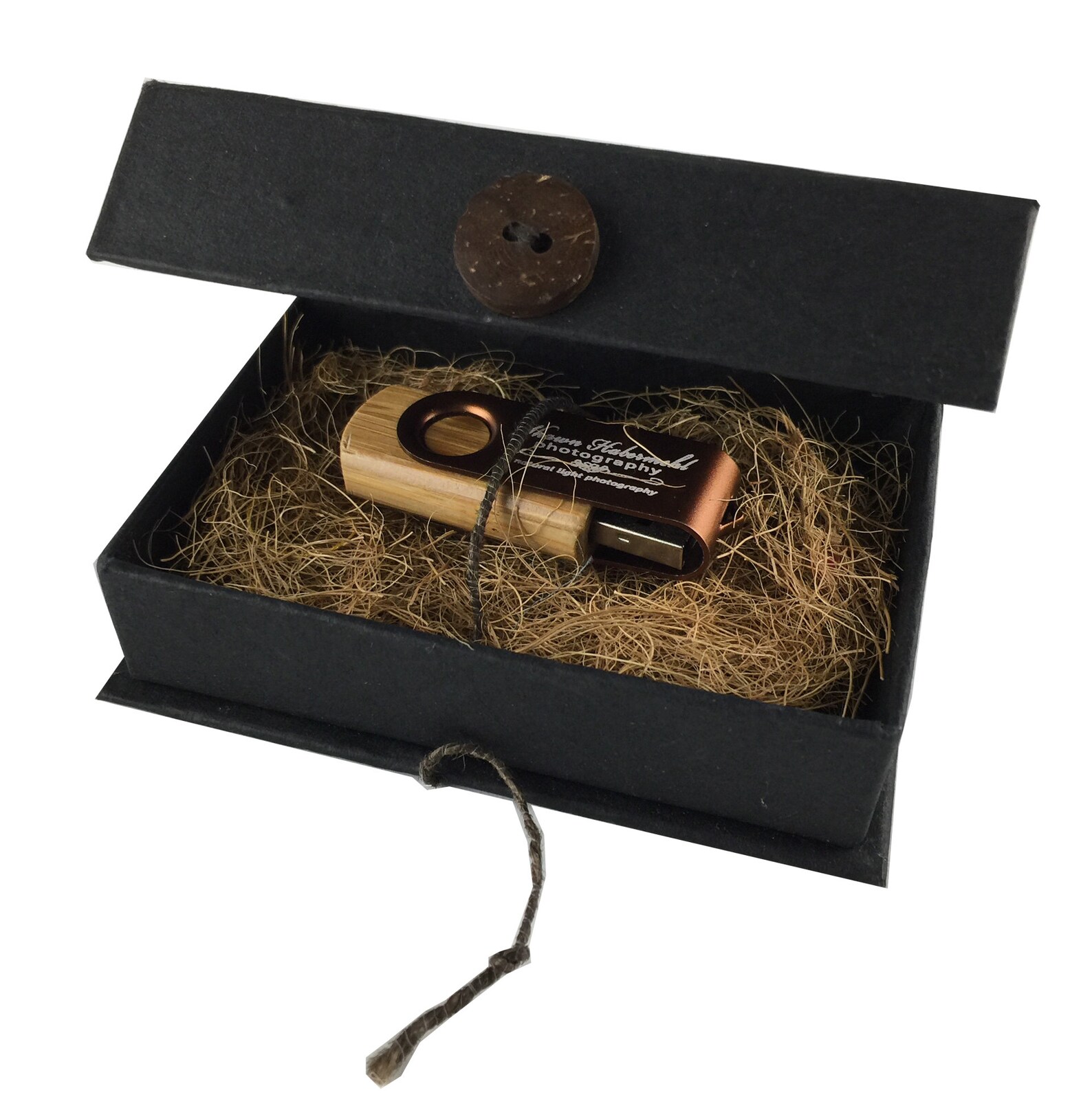 USB Flash Drive Bamboo Swivel Handmade Box Bundle | Etsy