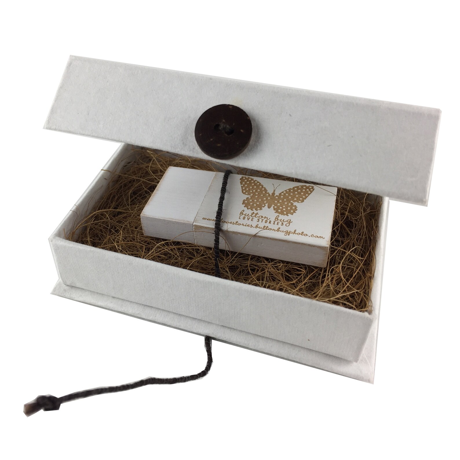 USB Flash Drive Vintage White Handmade Box Bundle Engraving Included - Etsy