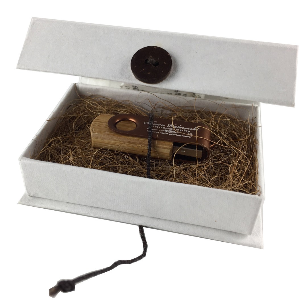 USB Flash Drive Bamboo Swivel Handmade Box Bundle - Etsy