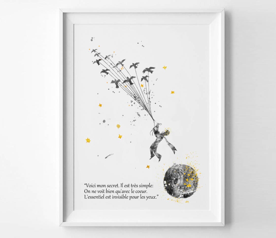 The Little Prince Inspired Watercolor Principito Print Poster ...