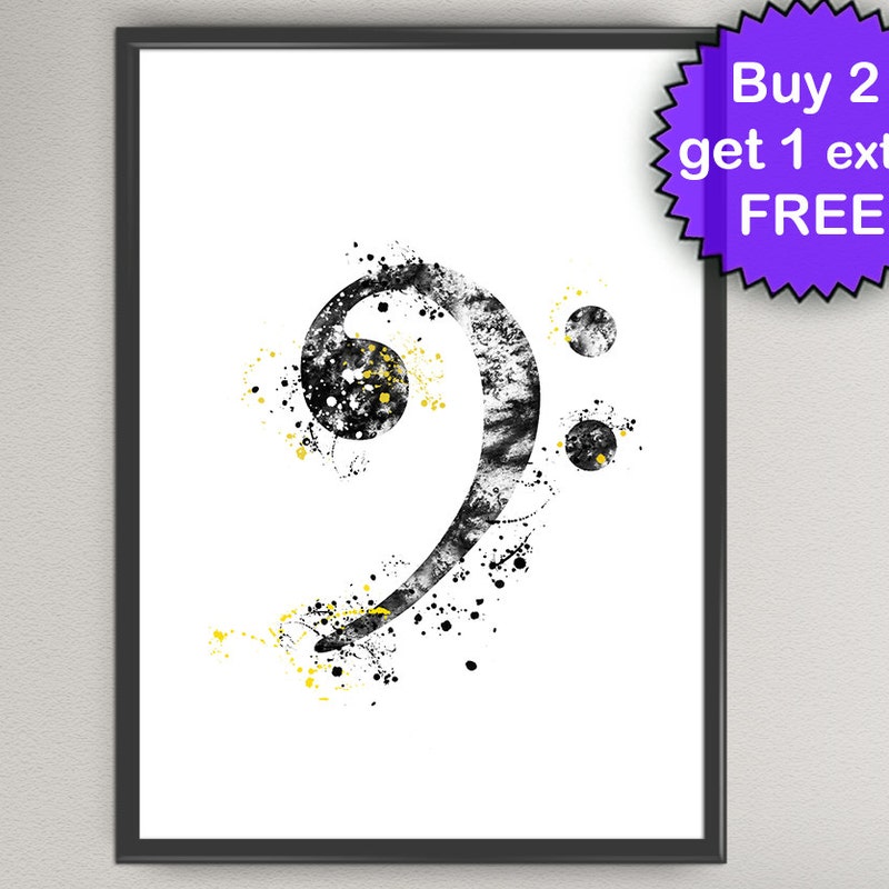 Bass Clef Art - Etsy