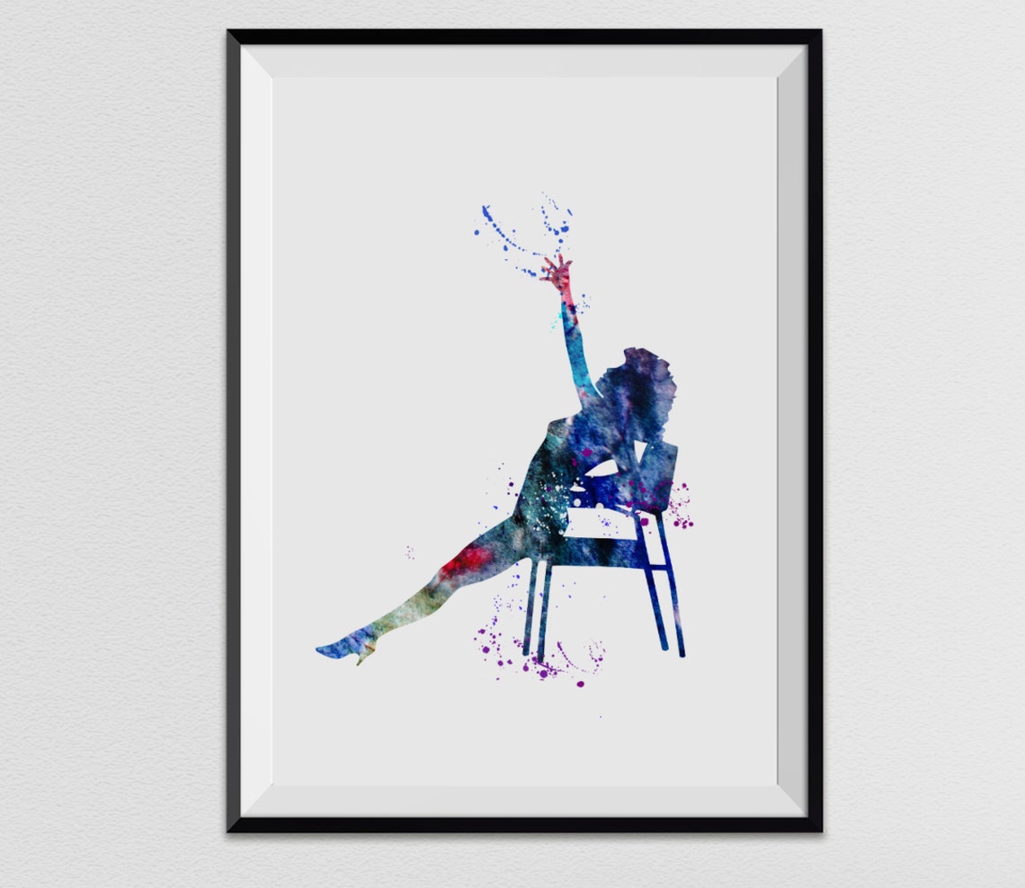 Flashdance watercolor Art Print silhouette print Flashdance | Etsy