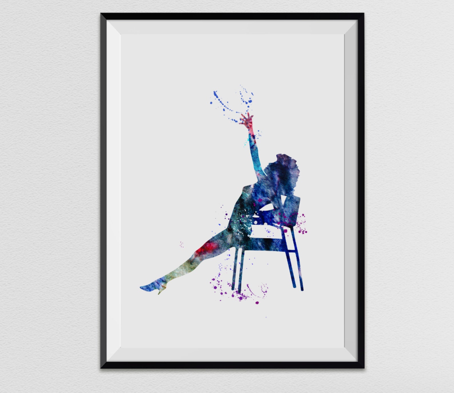 Flashdance watercolor Art Print silhouette print Flashdance | Etsy