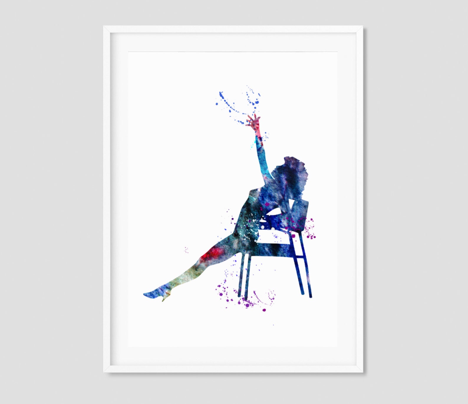 Flashdance Watercolor Art Print Silhouette Print Flashdance Watercolor ...