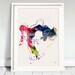 BREAK DANCER Watercolor Art Print Modern Dance Painting Illustrations ...