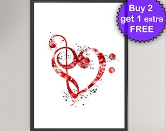 Treble Clef Alto Clef & Bass Clef Note Names Poster Music - Etsy