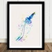 SQUID Watercolor Art Print Sea Life Ink Painting Underwater ...