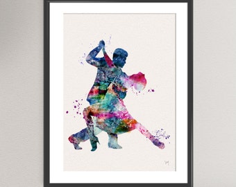 BREAK DANCER Watercolor Art Print Modern Dance Painting Illustrations ...