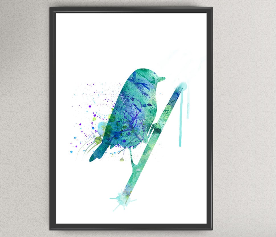 CANARY Watercolor Art Prints Bird Art Print Wall Art Poster - Etsy