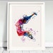 BREAK DANCER Watercolor Art Print Modern Dance Painting Illustrations ...