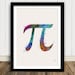 PI Symbol Art Watercolor Print Number Symbol Ink Painting Urban Art ...