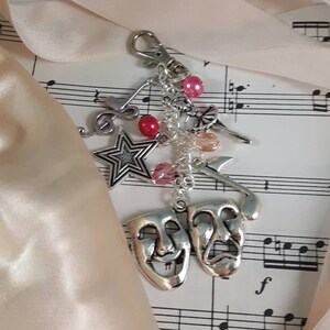 Performing Arts Bag Charm - Sing Dance Act Gift - Theatre Kid Keychain ...