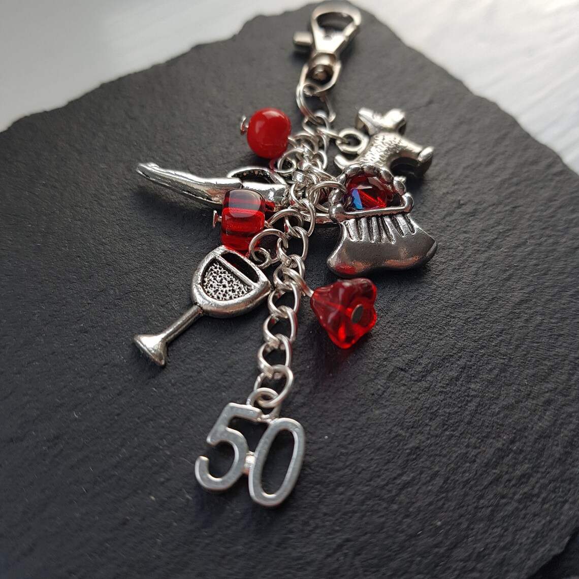 50th Bag Charm 50th Birthday Gift 50th Anniversary Gift - Etsy UK