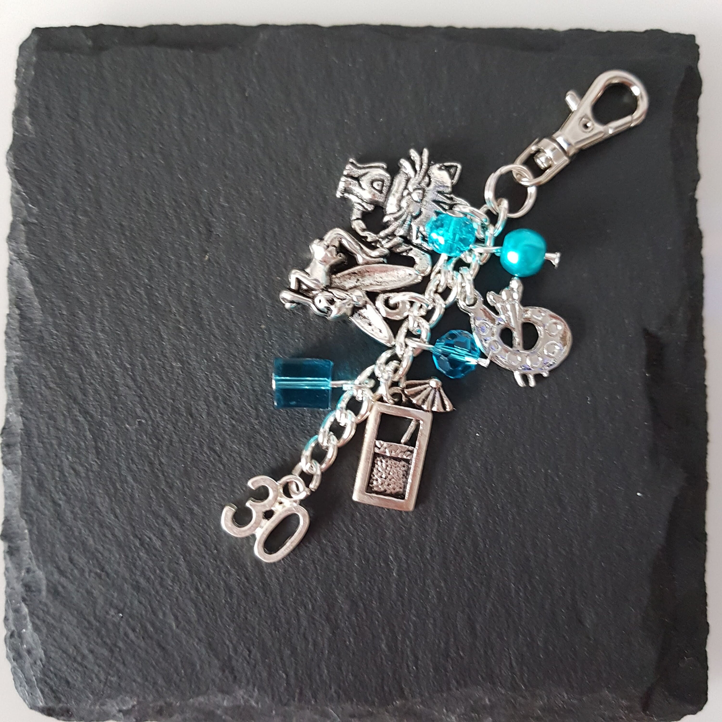 30th Birthday Bag Charm 30th Birthday Gift 30th Birthday Keychain - Etsy UK