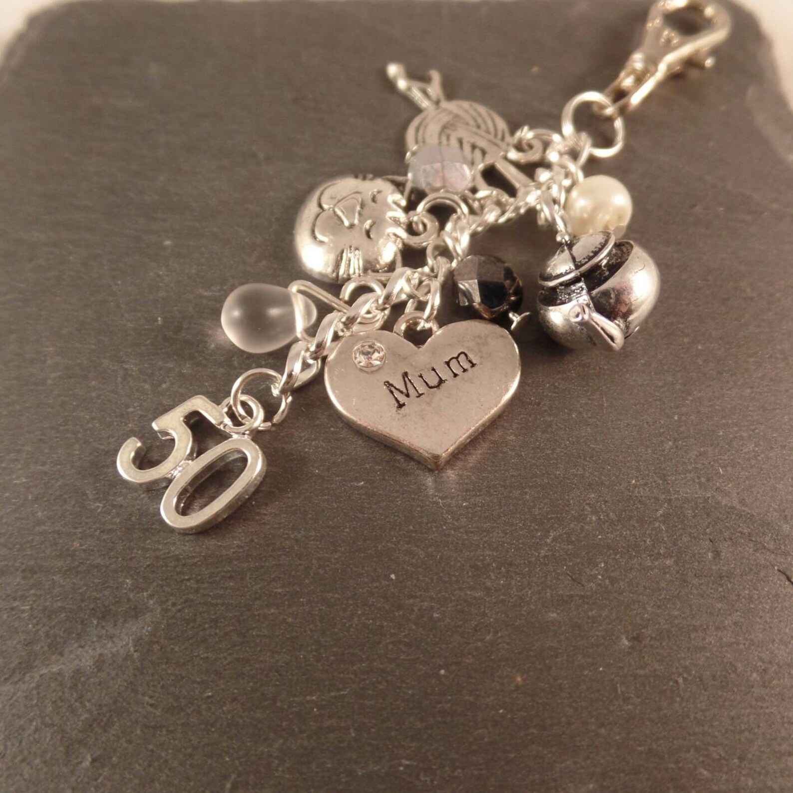 50th Bag Charm 50th Birthday Gift 50th Anniversary Gift - Etsy UK