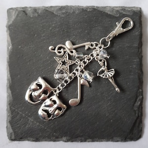 Performing Arts Bag Charm - Sing Dance Act Gift - Theatre Kid Keychain ...