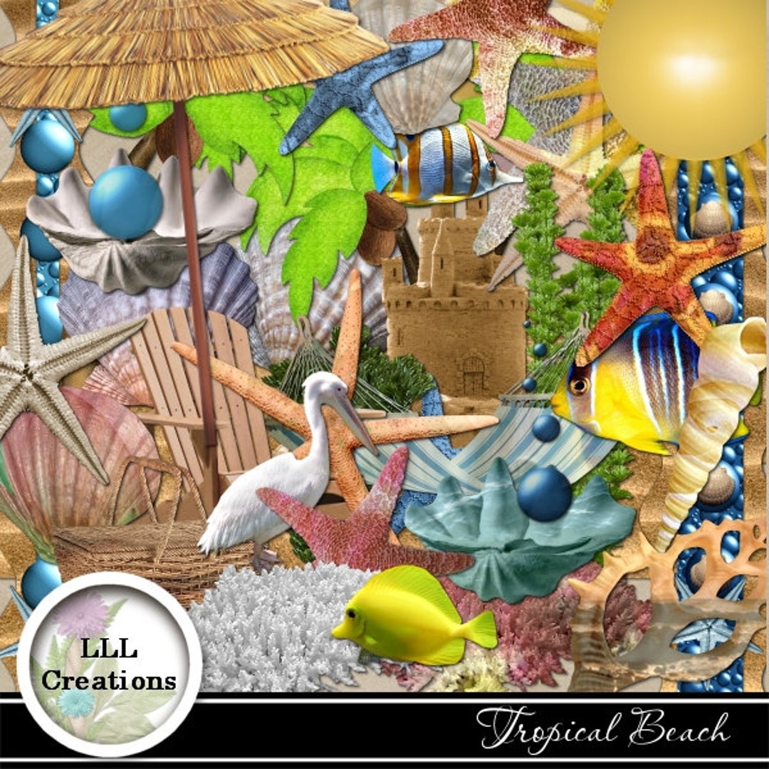 Downloadable Files Nothing Will Be Shipped LLL Scrap Creations Tropical ...