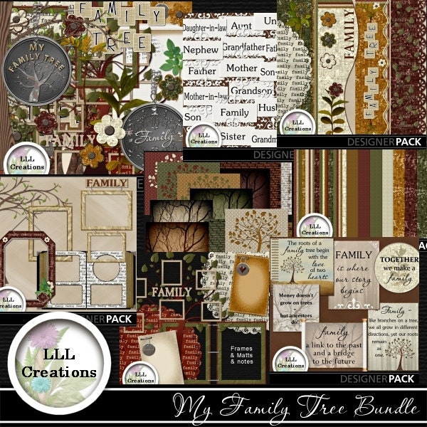 Digital Family Tree - Etsy