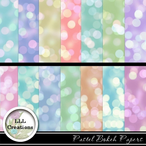 Bokeh Pastel - Etsy