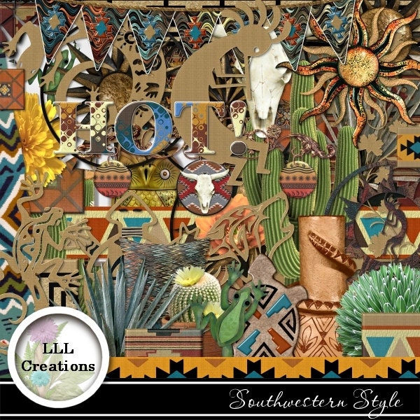Southwestern Digital Paper - Etsy