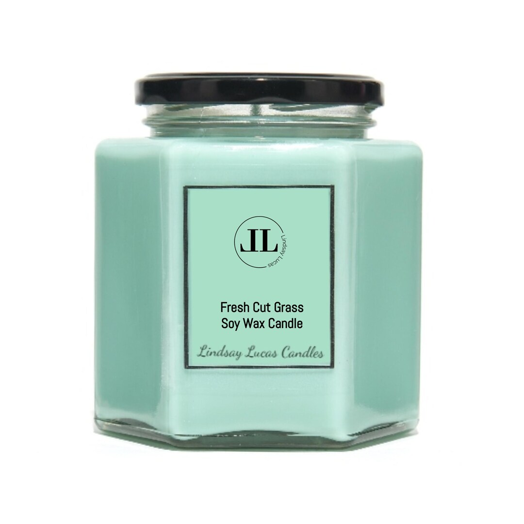 Fresh Cut Grass Scented Candle, Fresh Natural Soy Wax Candles Strong ...