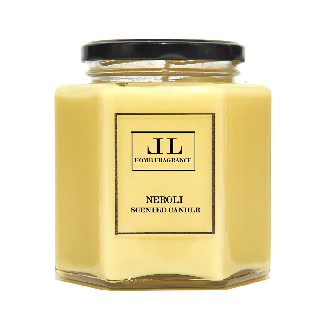 Neroli Citrus Floral Scented Candles, Yellow Soy Wax Vegan Candle - Etsy UK