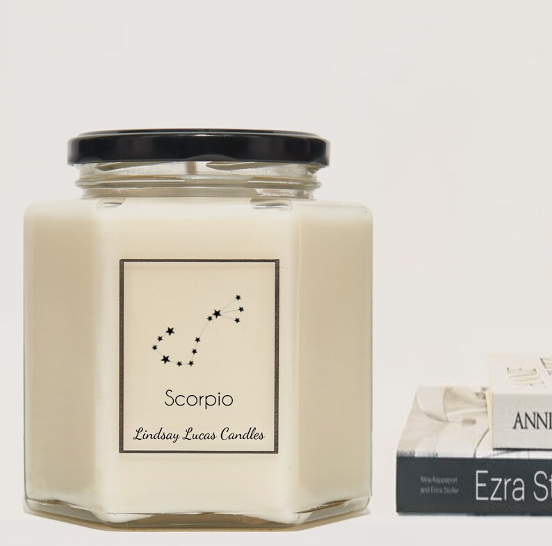 Scorpio Star Sign SCENTED CANDLE, Zodiac Constellation Astrology Gift ...