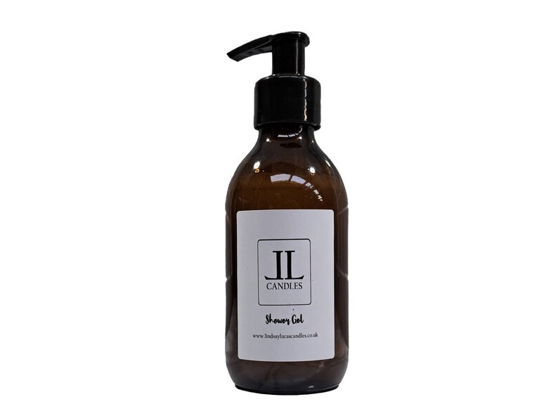 Gel de ducha corporal de lima, albahaca y mandarina, botella de vidrio ...