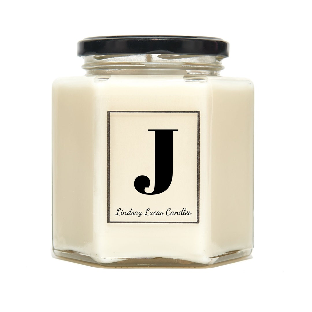 Letter J Alphabet Scented Candle - Etsy
